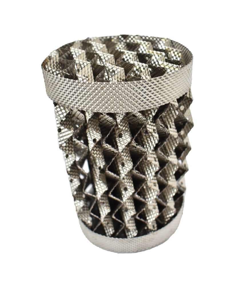 Structured Column Packing for Inline Dewaxing Systems